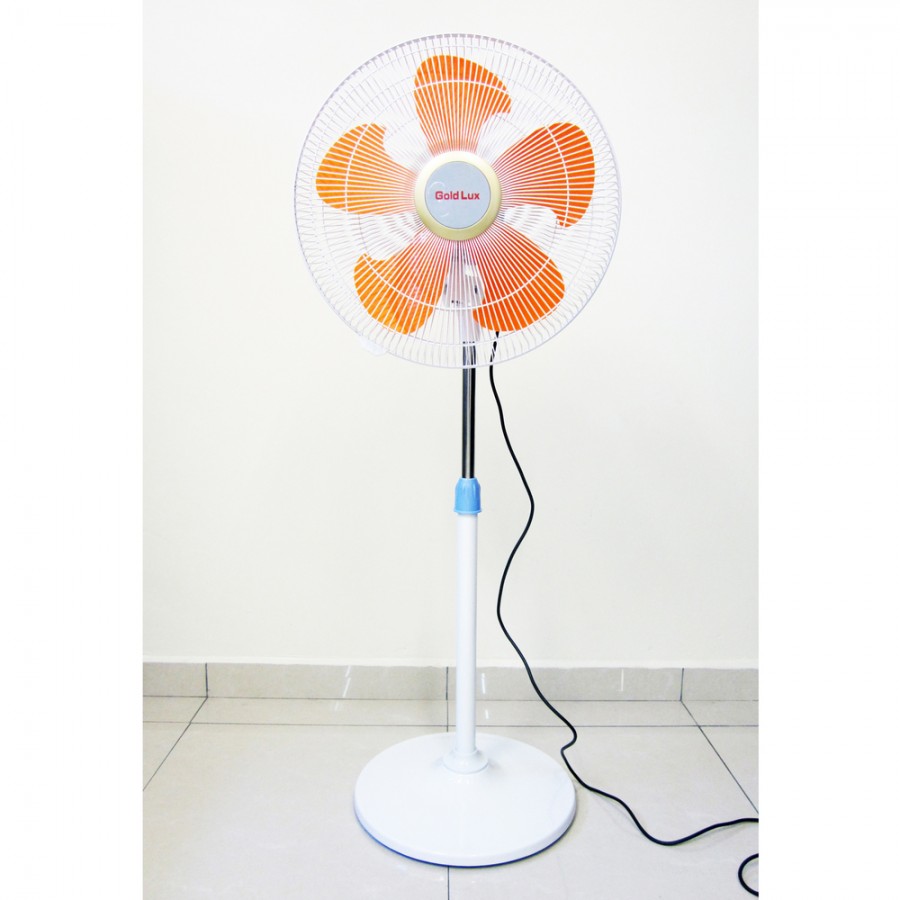 GOLD LUX 18-inch Stand Fan [4 Speed] (White)